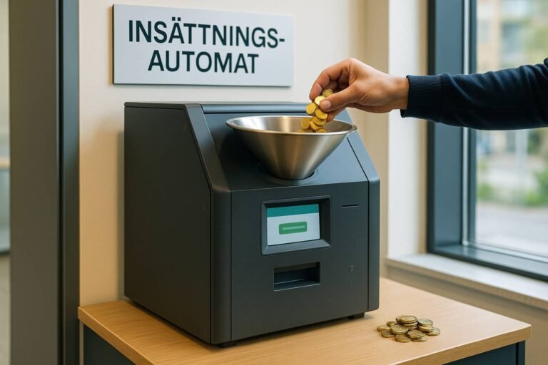 Insättningsautomat för mynt: komplett guide 2025 - Finansklubben